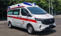 China Ford Transit Medical Emergency Ambulance 162HP 5-Speed Manual 3300mm Wheelbase 8-Seat Capacity for sale