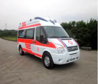 China Ford Long Axle Medical Emergency Ambulance 9-Seat Diesel 4×2 with 3750mm Wheelbase and 80L Fuel Tank for sale
