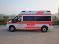 China Ford Long Axle Medical Emergency Ambulance 9-Seat Diesel 4×2 with 3750mm Wheelbase and 80L Fuel Tank for sale