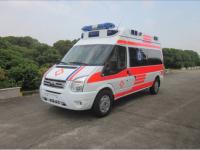 China Ford Transit 9-Seat Medical Ambulance 4×2 Diesel 2.2L Engine 3700kg Capacity for sale