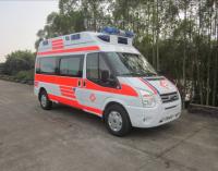 China Ford Transit 9-Seat Medical Ambulance 4×2 Diesel 2.2L Engine 3700kg Capacity for sale
