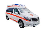 China Mercedes-Benz Weiting Gasoline Ambulance 7-Seat 4×2 Automatic with 2.0L Engine and 2700mm Medical Cabin for sale