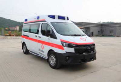 China Ford Transit Medical Emergency Ambulance 5341mm Body with 9-Speed Automatic Transmission and 3510kg Load Capacity for sale