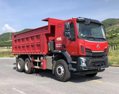 China Three Axle 6×4 Diesel Dump Truck 25,000kg Capacity with 199kW Yuchai Engine and Manual Transmission for sale
