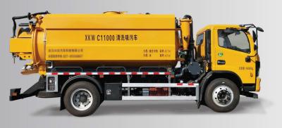 China C11000 Sewage Vacuum Pump Truck - 11m³ Tank Capacity, 12m Vertical Suction, 143kW Engine for Commercial Cleaning for sale