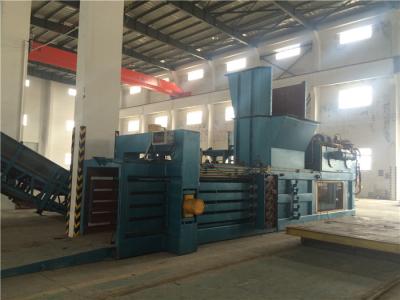 China Set Baler Length Horizontal Baling Machine With Touch Screen 80 Ton Force for sale