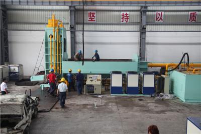 China Compression Gantry Shear / Aluminium Scrap Baling Machine 600 Ton Cutting Force for sale