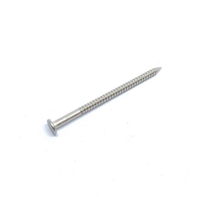 China OEM Flat Head Ring Shank Flooring Nails 2.8 X 50MM With Polished Surface for sale