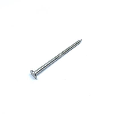 China 4.0 X 90MM SUS304 Flat Head Ring Shank Nails For Wood With CE Approved for sale