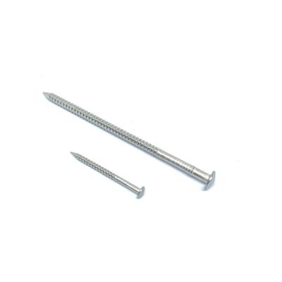 China Annular Ring Shank 304 Stainless Steel Nails For Underlayment With Rose Head for sale