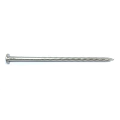 China SUS316 Stainless Steel Large Flat Head Nails Ring Shank For Wood 5.3 X 125MM for sale