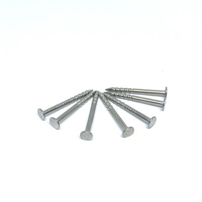 China 1.6X19MM Ring Shank 316 stainless steel flat head nails for sale