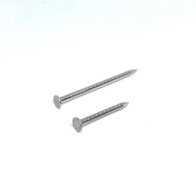 China Jagged Shank Checkered Flat Head 304 Stainless Steel Nails for sale