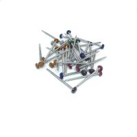 China 2.0X40mm Outside Anti UV Plastic Head Nails With Ring Shank for sale