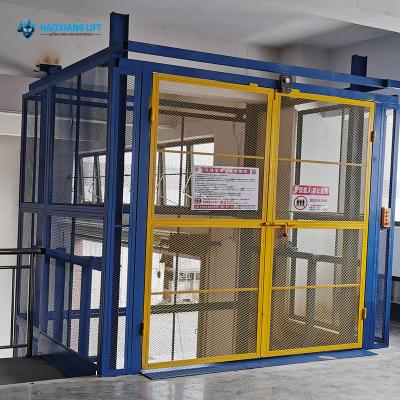 China Hydraulic Goods Lifting Platform 1000kg 5000kg Vertical Warehouse Freight Elevator Cargo Lift for sale
