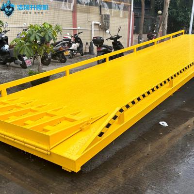 China Custom Steel Portable Yard Dock Ramp For Forklift Hydraulic 10-20T for sale