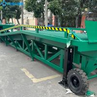 China Mobile Retractable Loading Hydraulic Dock Ramp Platform For Forklift Shipping Containers 12T-12M for sale