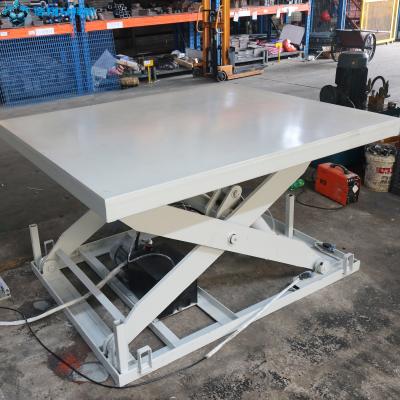 China Warehouse Manual Hydraulic Scissor Lift Platform 1 Ton 40ft Heavy Duty for sale