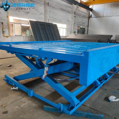 China Stationary Hydraulic Electric 19ft Scissor Lift With Platform 2 Ton 220v for sale