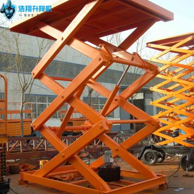 China 20 Ton Stationary Double Scissor Lift Table Large Platform Workbench for sale