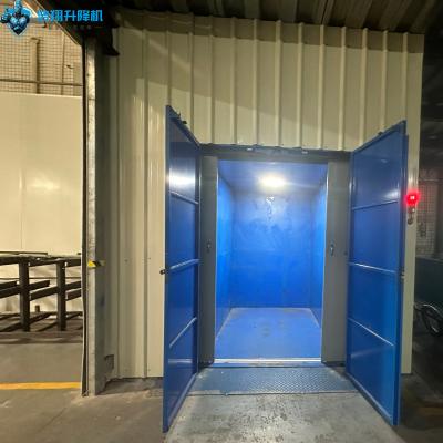 China Warehouse Freight Elevators Hydraulic Lifting Platform Guide Rail Cargo Lift Cargo Elevator for sale