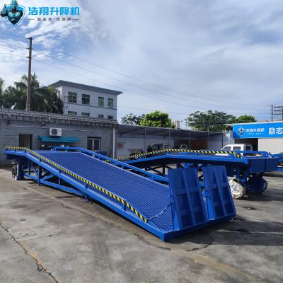 China Anti-Slip Surface 10t Portable Yard Ramp Mobile Container Loading Equipment with Wheel for sale