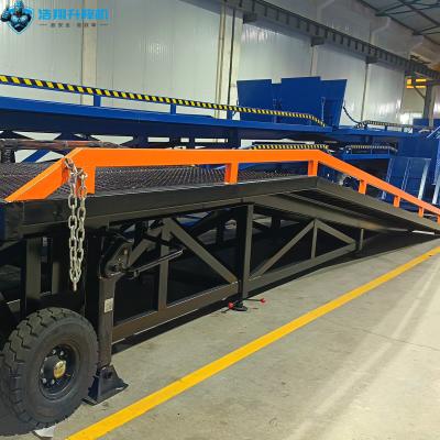China CE/ISO DCQY10T-12M  Steel Material Portable Forklift Ramp HAOXIANG BRAND for sale