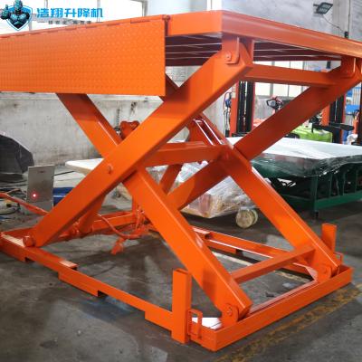 China 220v/380v 2-20m Anti-slip Patterned Plate Fixed Scissor Lifting Platform for sale