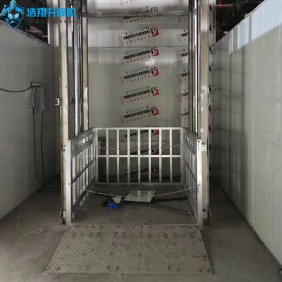 China Stainless Steel Hydraulic Guide Rail Cargo Lift 1000-15000kg Capacity for sale