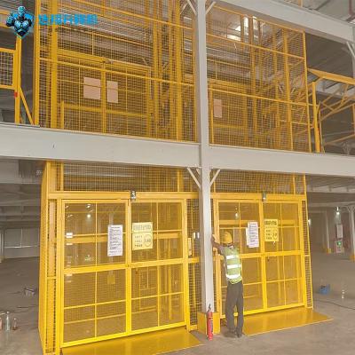 China Heavy Duty Hydraulic Freight Lift Platform Steel Cargo Elevator for Warehouse for sale