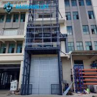China CE & ISO Compliant Single-Rail Hydraulic Cargo Lift – 1.5T-5T Large Load Platform for 2-5 Floors Indoor Warehouse Outside Transport for sale