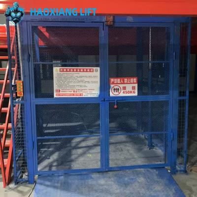 China High-Strength Hydraulic Freight Lifter - 2 Ton 6M Four-fold Door with Diamond Mesh for Indoor Industrial Customization for sale