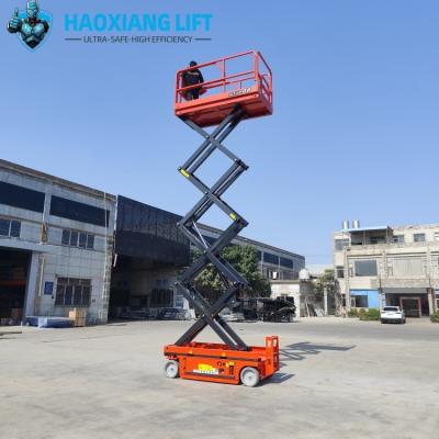 China Electric Self-Propelled Mobile Scissors Lift - 8m Working Height 500kg HAOXIANG Aerial Work Platform for sale