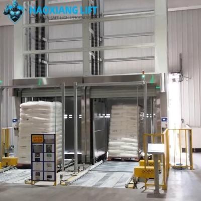 China 5M Height Hydraulic Vertical Reciprocating Conveyor - 500-3000kg 2-Level Industrial Warehouse Material Lift for sale