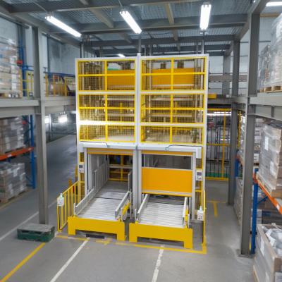 China Heavy Duty Reciprocating Vertical Material Lift Fully Enclosed Safety Fence Warehouse Cargo Lifter For Multi Floor Factory Logistics for sale