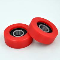 China Red Rubber Coated Roller Bearings Customize For Automation Machinery for sale