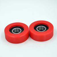 China Red Rubber Coated Roller Bearings Customize For Automation Machinery for sale