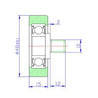 China Flat Shaped Urethane Coated Bearing Rollers for sale