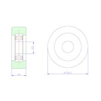 China ISO Urethane Covered Bearings for sale