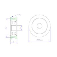 China U Grooved Plastic Ball Bearing Rollers POM Injected ISO Certificate for sale