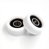 China Flat Shaped Plastic Wheel Bearings POM Coated With Grease Lubrication for sale
