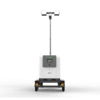 China 100000LM 1KW Mobile Light Tower Surveillance Mobile Light Mast With Charger for sale