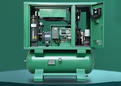 China 11kW Double Piston Head Two-Stage Stationary Air Compressor with 65 dB Noise Level and Integrated Dryer System for sale