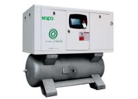 China Integrated Screw Air Compressor 3.7kW 5HP 8 Bar Oil-Free Belt Drive 1500x780x1500mm for sale