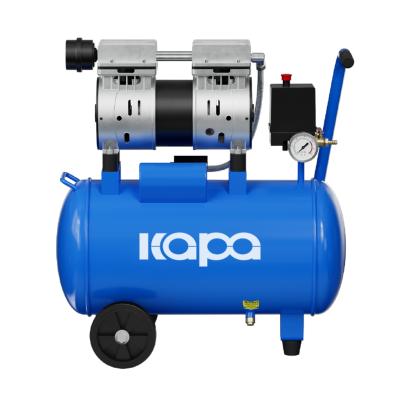 China Oil Free Silent Portable Piston Air Compressor 220V 50Hz 8Bar 24L 0.55kW for sale