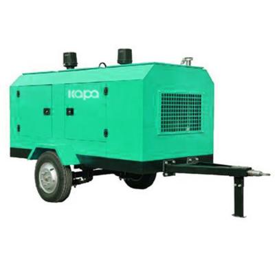 China Trailer Type 550 CFM 188 PSI Portable Screw Air Compressor | 13 Bar Diesel Engine Driven for sale