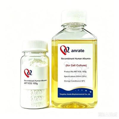 China Anrate Hsa Serum Recombinant Human Albumin 100 Ml For Cell Culture for sale