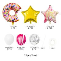 China Cartoon Doughnut Pentagram Aluminum Foil Balloons for Birthday Party Decoration for sale