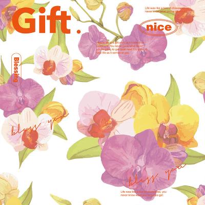 China Customized Printed Floral Wrapping Paper And Plastic For Gift Package for sale