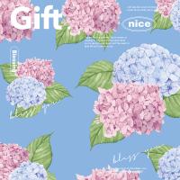 China White Butterfly Orchid Hydrangea Florist Wrapping Paper Sheets 58cm X 58cm for sale